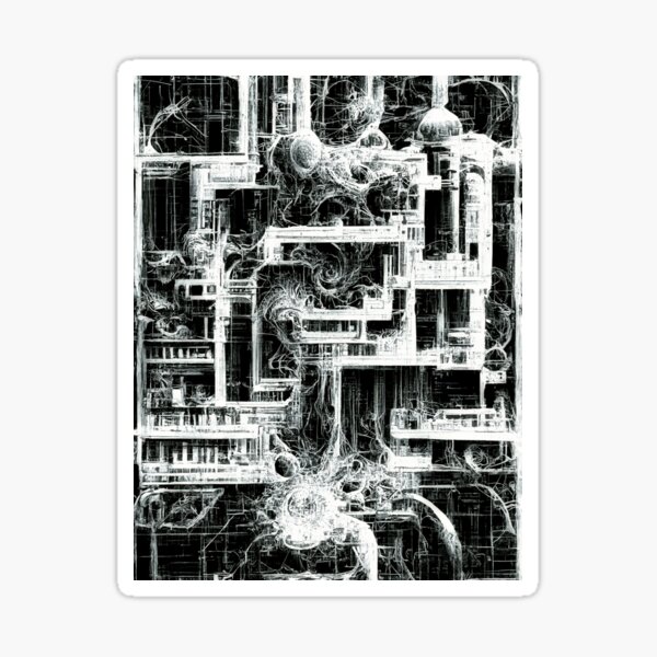 "Abstract Neural network 3" Sticker for Sale by CEVmemories | Redbubble