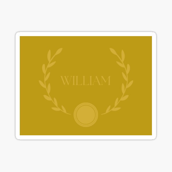 "William Gold Laurel Wreath with Sun Plate on Gold Foil Background ...