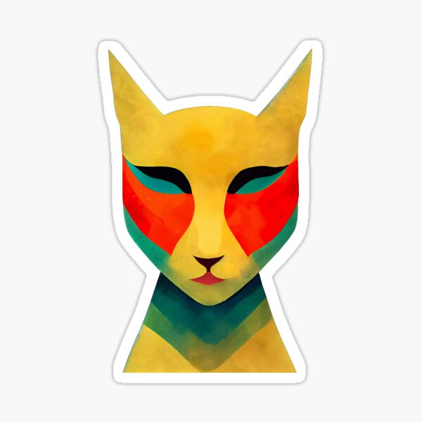 "Minimalist style cat" Sticker for Sale by hamptidampti | Redbubble