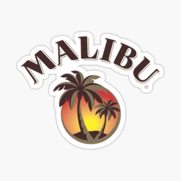 "Malibu Rum " Sticker for Sale by FunnyTShirts4U | Redbubble