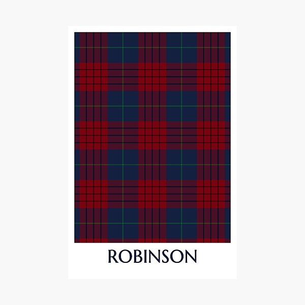 "Clan Robinson Tartan" Photographic Print for Sale by plaidwerx | Redbubble