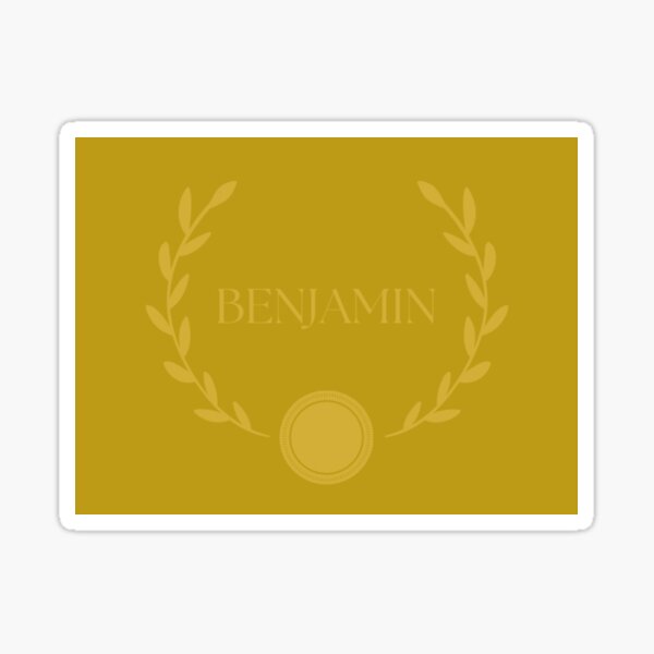 "Benjamin Gold Laurel Wreath with Sun Plate on Gold Foil Background ...