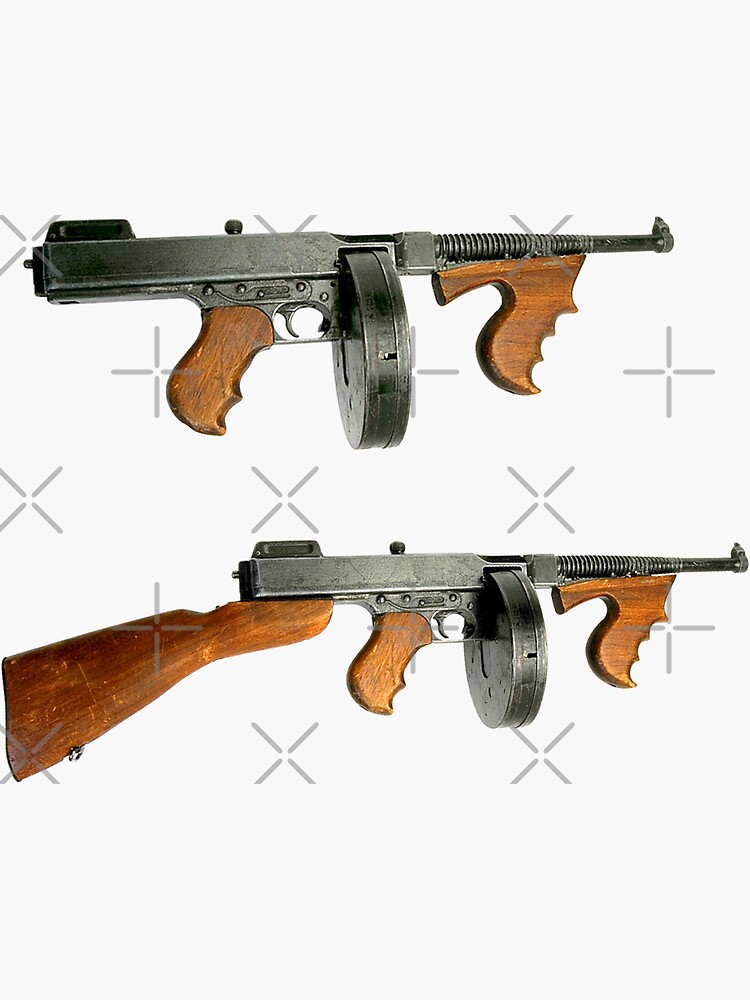 "Tommy Gun Submachine Gun Sticker Pack" Sticker for Sale by ...