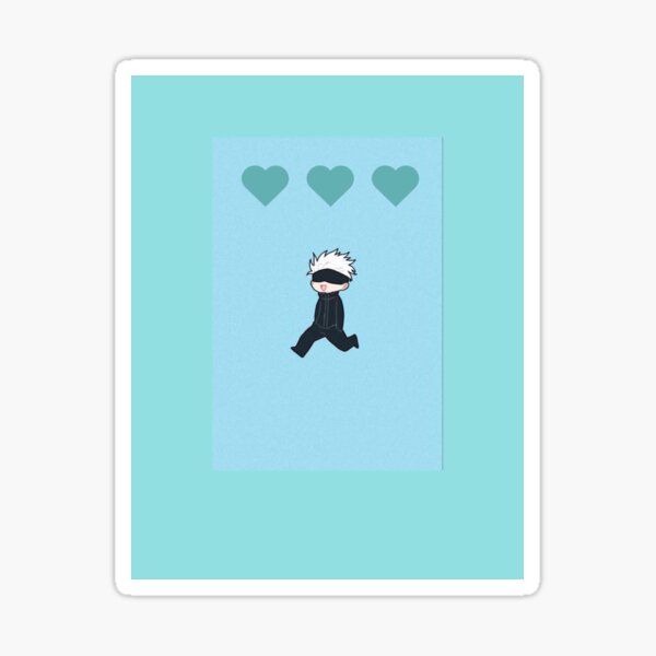 "Gojo satoru 3 heart " Sticker for Sale by OasisGormet | Redbubble