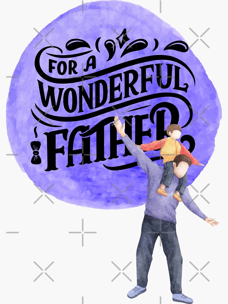 "Wonderful father" Sticker for Sale by beeplan | Redbubble