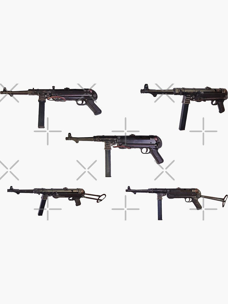 "Schmeisser Mp40 Machine Gun Sticker Pack" Sticker for Sale by ...