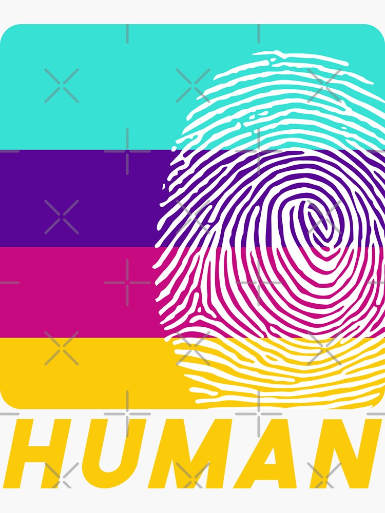 "human fingerprint" Sticker for Sale by vonDean | Redbubble