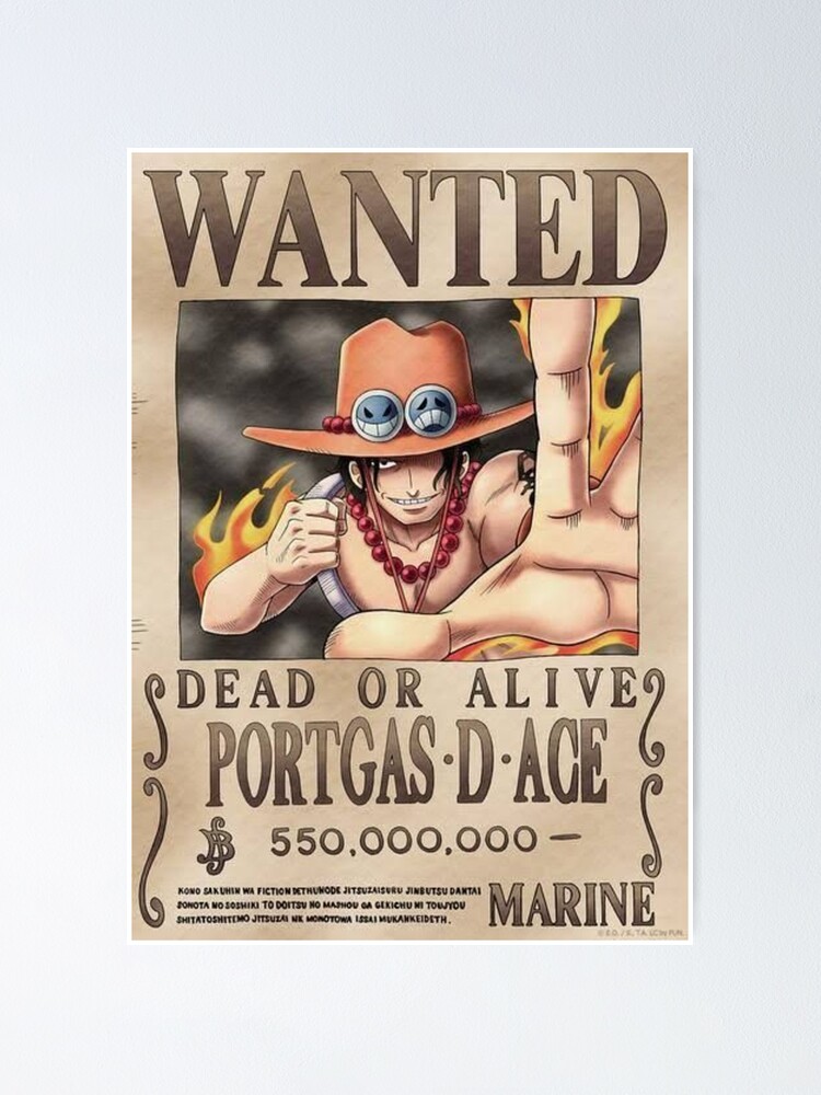 "One Piece Ace reward poster" Poster for Sale by CoffeeToRelax | Redbubble