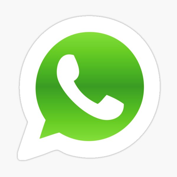 "What's Up, whatsapp logo, communication site, green whatsapp," Sticker ...