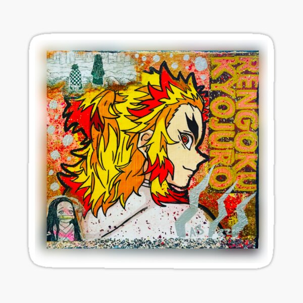 "Rengoku!" Sticker for Sale by xashleydesignsx | Redbubble