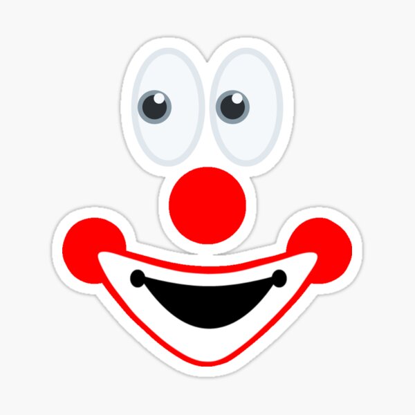"laughing clown face " Sticker for Sale by NotaliArt | Redbubble