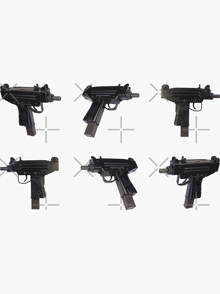 "Uzi Pistols Sticker Pack" Sticker for Sale by WalterBenson | Redbubble