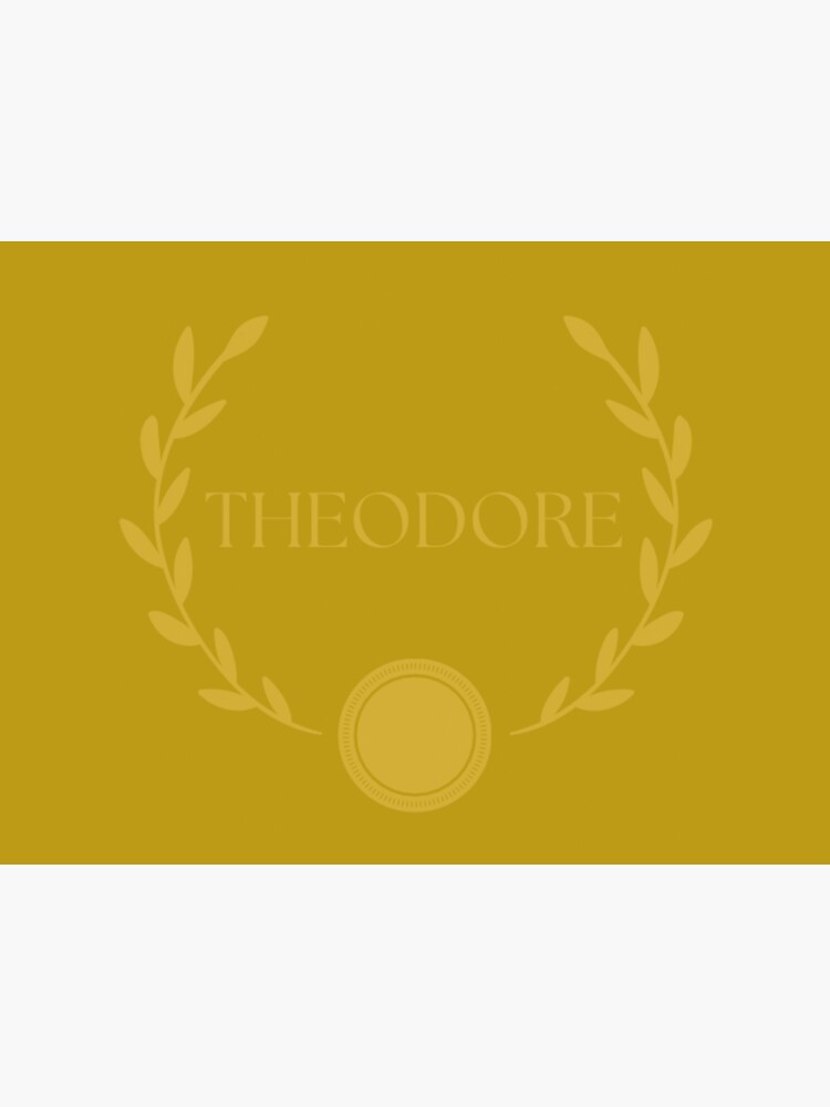 "Theodore Gold Laurel Wreath with Sun Plate on Gold Foil Background ...