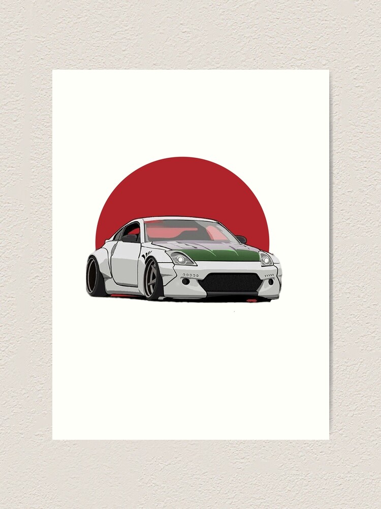"Cartoon JDM Car Nismo 350z " Art Print for Sale by Recep Karabay ...