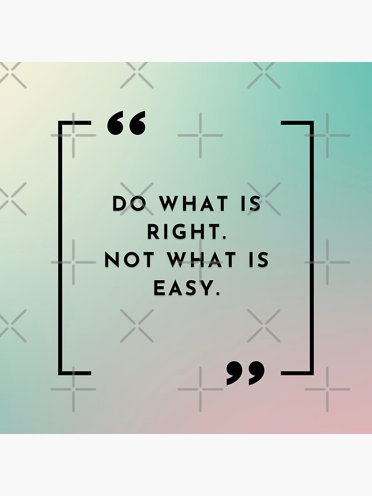 "Educational Quote Teacher "Do what is right. Not what is easy" Sticker ...