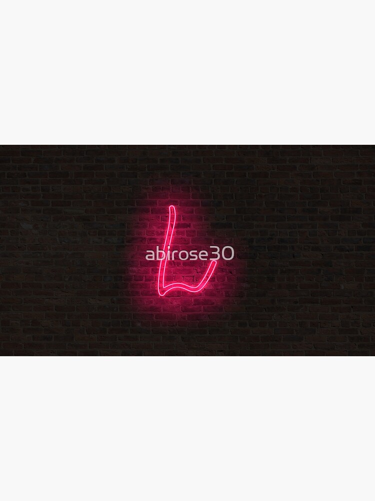 "Pink L Neon Sign" Poster by abirose30 | Redbubble