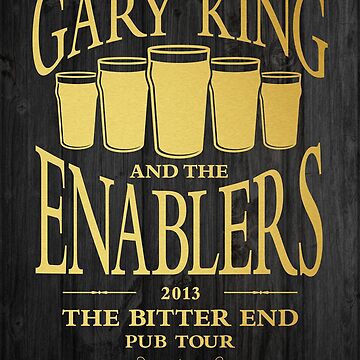 "Gary King and the Enablers" Sticker for Sale by byway | Redbubble