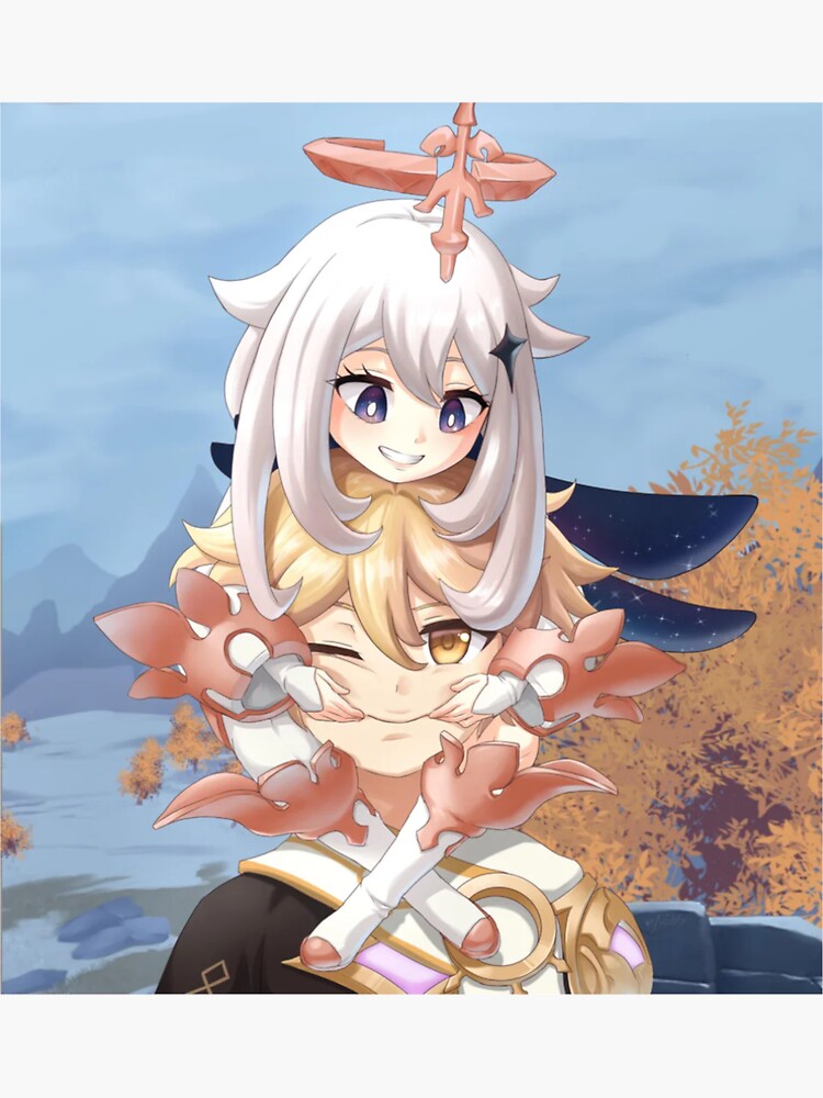 Pegatina «Genshin Impact Paimon - Lindo retrato de Paimon de Genshin ...