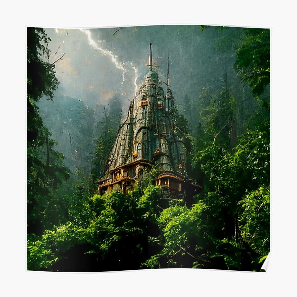 "Fantasy Art, Forest, Temple" Poster for Sale by Ashokanim111 | Redbubble