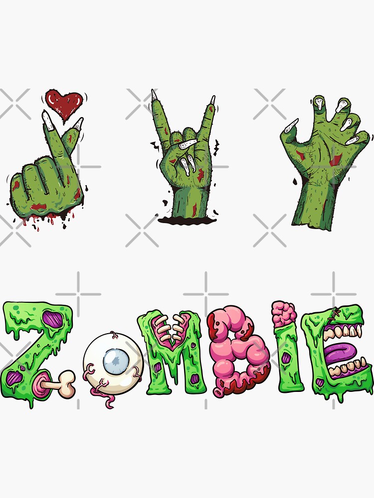 "Zombie Halloween Stickers Pack" Sticker for Sale by Sticker-Palace ...