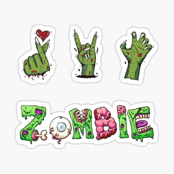 "Zombie Halloween Stickers Pack" Sticker for Sale by Sticker-Palace ...