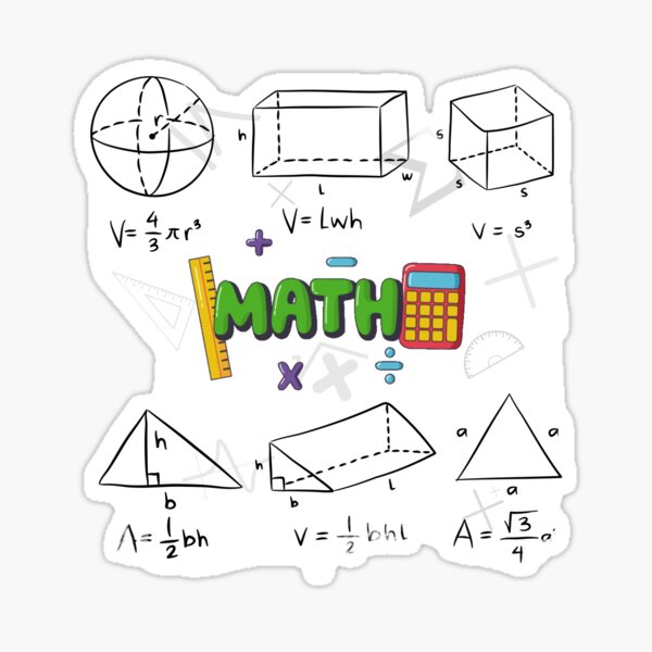 "Maths formulas |educational " Sticker for Sale by adeline8585 | Redbubble
