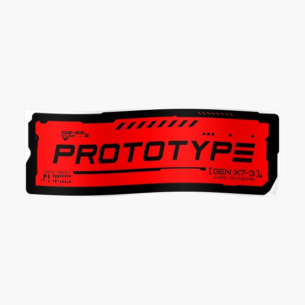 "Prototype new gen decal " Poster for Sale by Dr-Evil | Redbubble