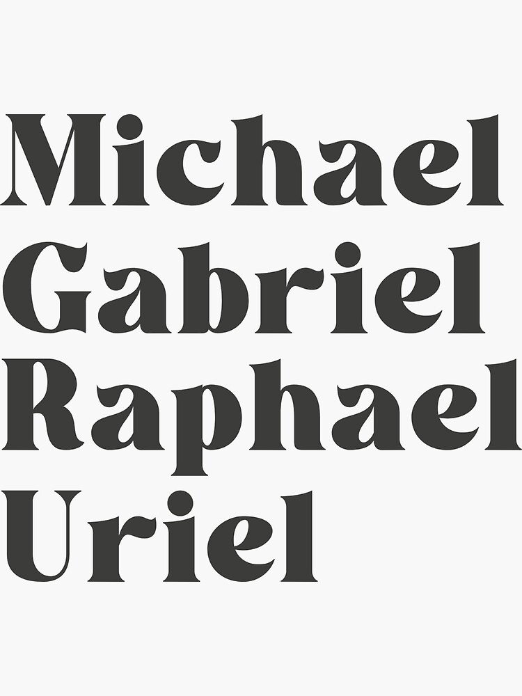 "Michael Gabriel Raphael Uriel, 4 Archangels" Sticker for Sale by ...
