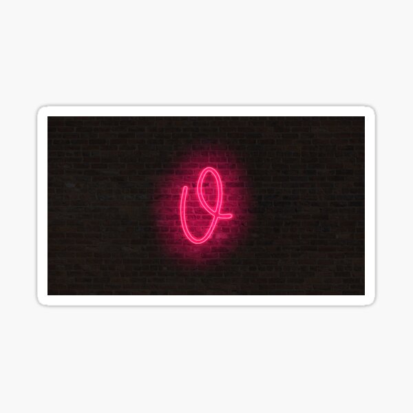 "Pink O Neon Sign" Sticker for Sale by abirose30 | Redbubble