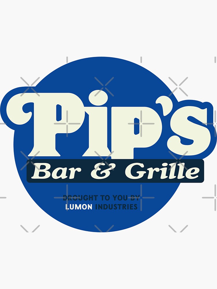 "Severance pips bar and grille logo" Sticker for Sale by Platform11west ...