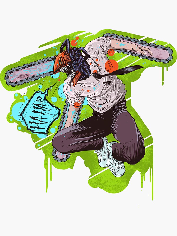"Chainsaw man " Sticker for Sale by Isaiah06 | Redbubble