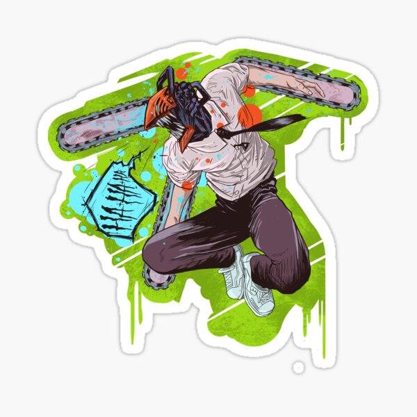 "Chainsaw man " Sticker for Sale by Isaiah06 | Redbubble