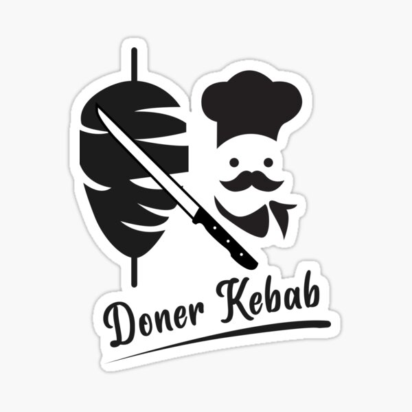 "Doner kebab logo." Sticker for Sale by HakanKACAR2014 | Redbubble