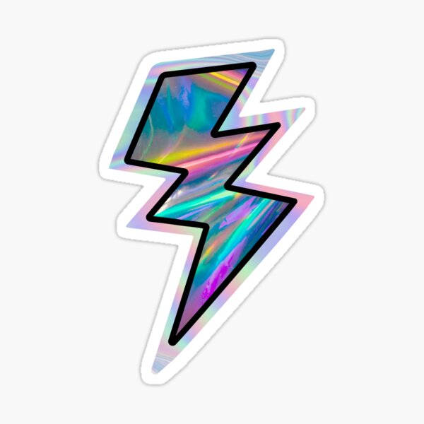 "THUNDERBOLT HOLOGRAPHIC ELEMENT" Sticker for Sale by Carolp05 | Redbubble