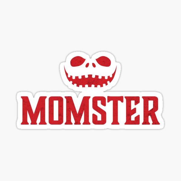 "Momster Evil Face Mom Monster Funny Halloween Mommy" Sticker for Sale ...