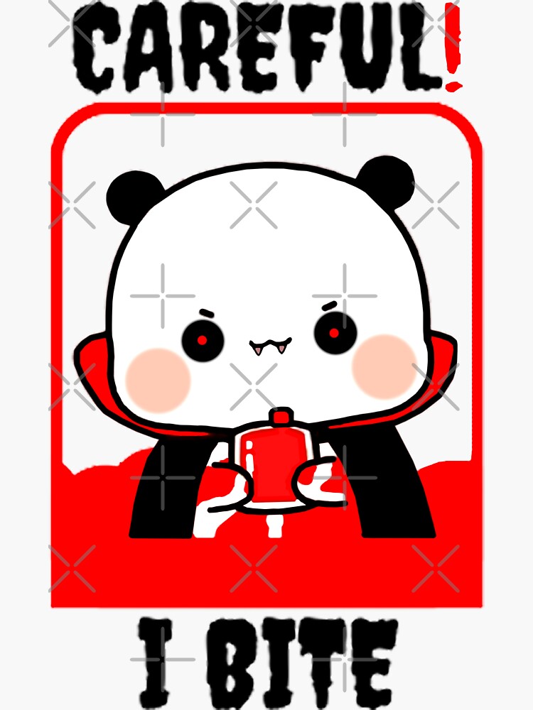 "Careful I bite" Sticker for Sale by Internetan | Redbubble