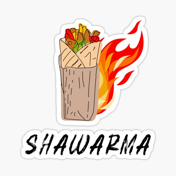 "Shawarma logo." Sticker for Sale by HakanKACAR2014 | Redbubble