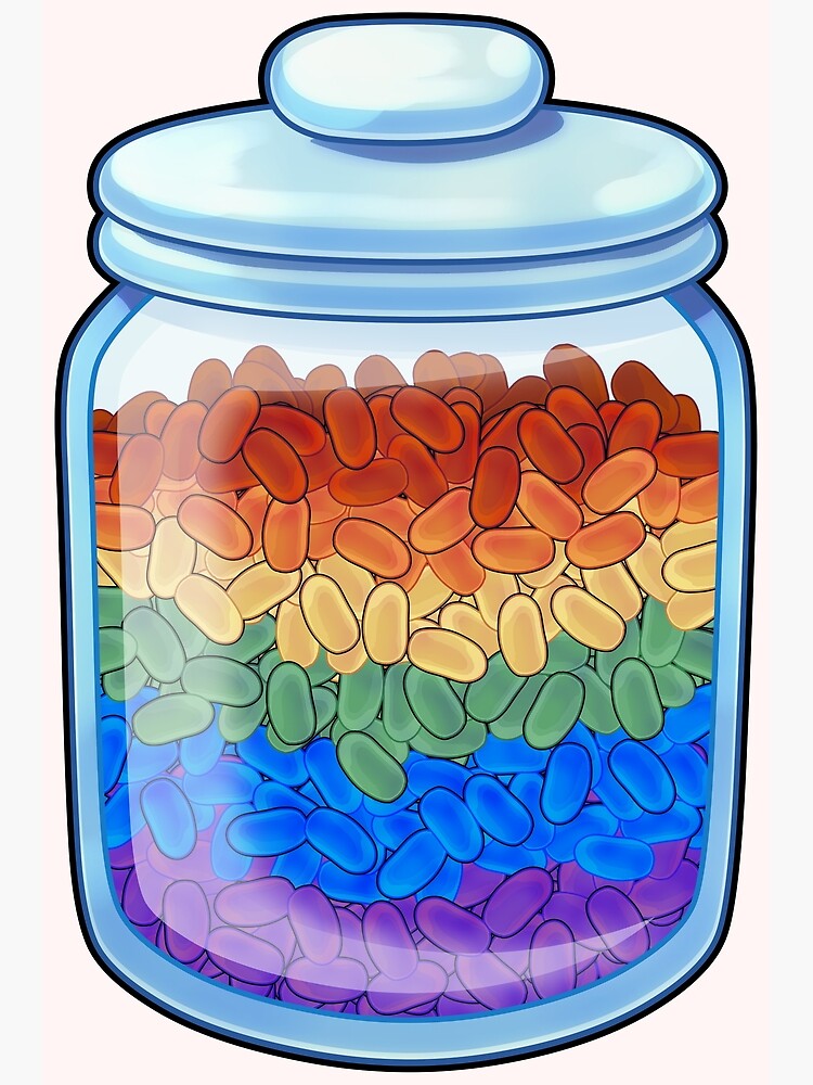 Rainbow Jelly Bean Jar Poster For Sale By Torchbrenner Redbubble