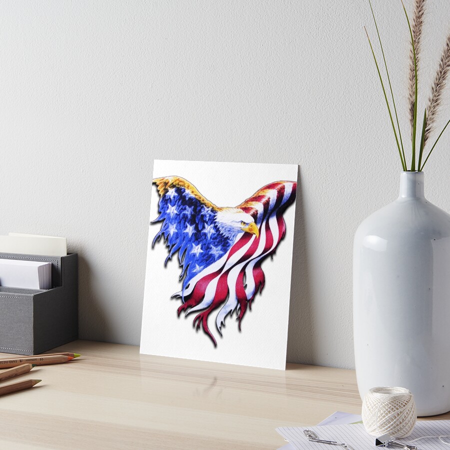 "USA Flag Bald Eagle American Flag" Poster for Sale by JiiGee | Redbubble
