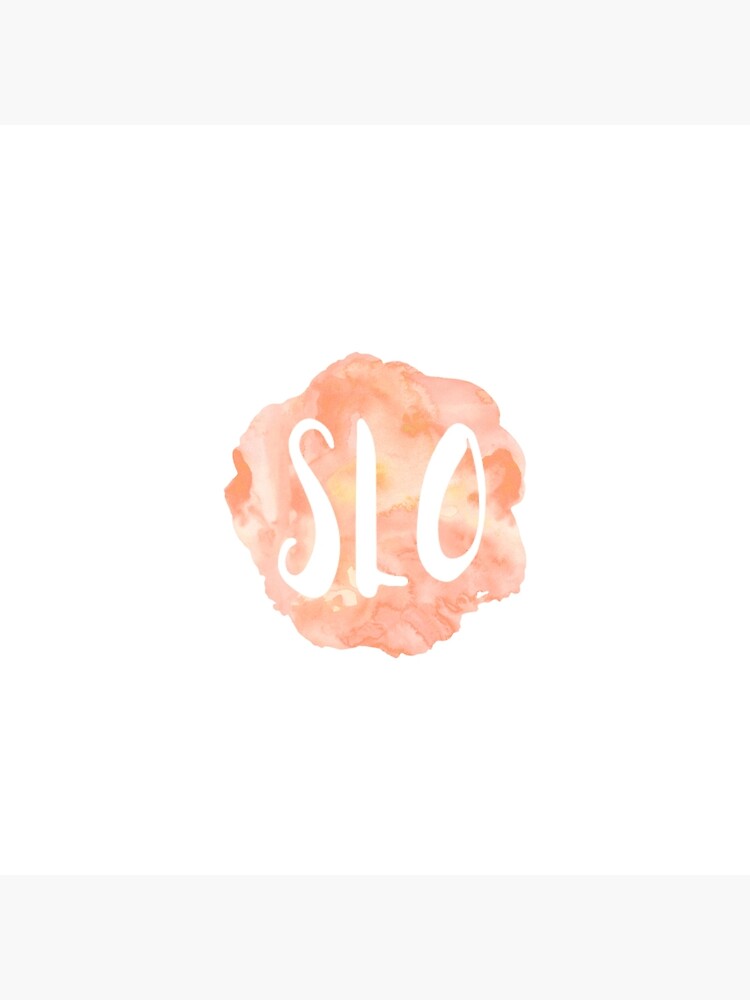 "Peach watercolor SLO logo" Art Print for Sale by emmanne03 | Redbubble