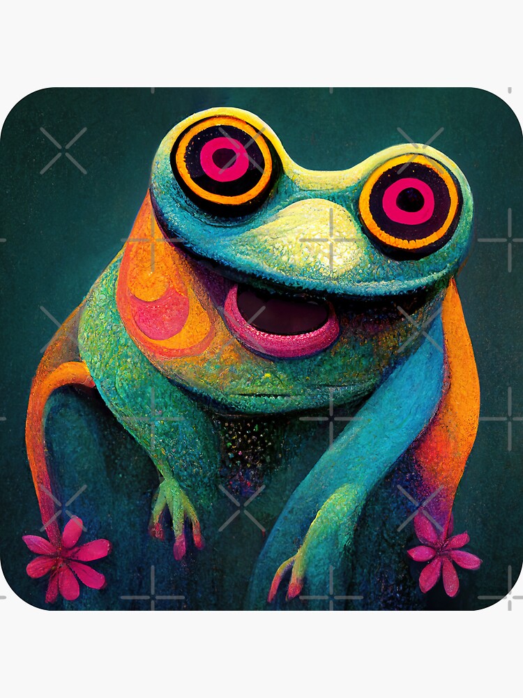 "Crazy frog" Sticker for Sale by 6handsdesign | Redbubble