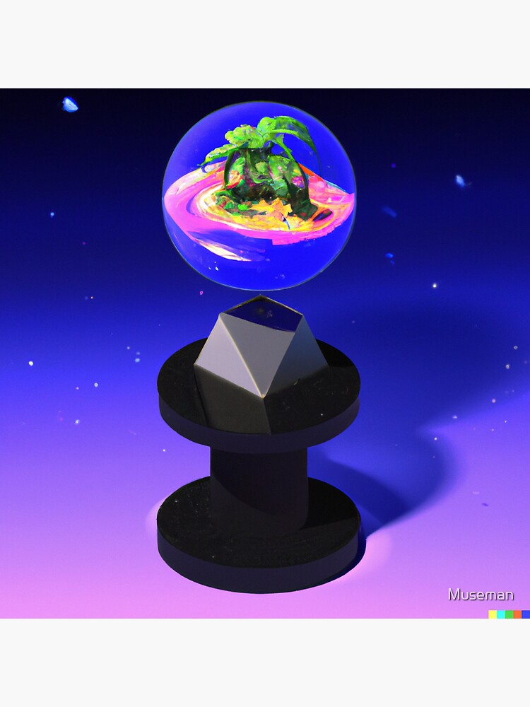 Pegatina «[Arte generado por IA] Un universo de bolsillo suspendido en ...