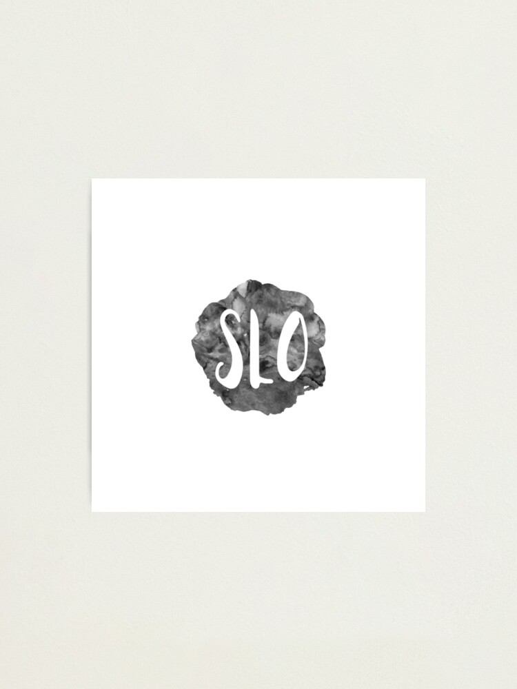 "Black water color SLO logo" Photographic Print by emmanne03 | Redbubble