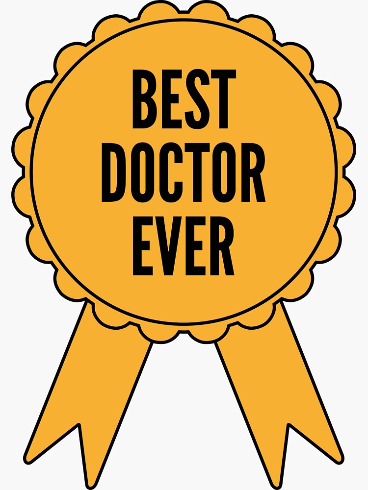 "Best Doctor Ever Gold Medal Achievement" Sticker for Sale by SVPOD ...