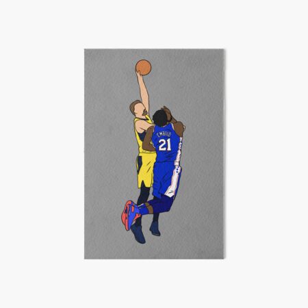 "Domantas Sabonis Dunks On Joel Embiid" Art Board Print for Sale by ...