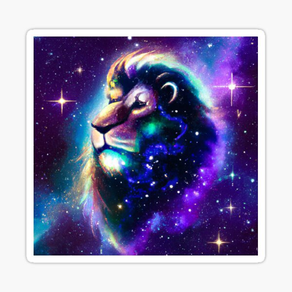 "Leonessa - Galactic Lion, Lion Galaxy Art " Sticker for Sale by ...