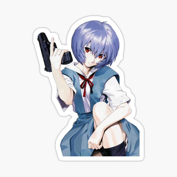 "Rei with gun" Sticker for Sale by Millabel | Redbubble