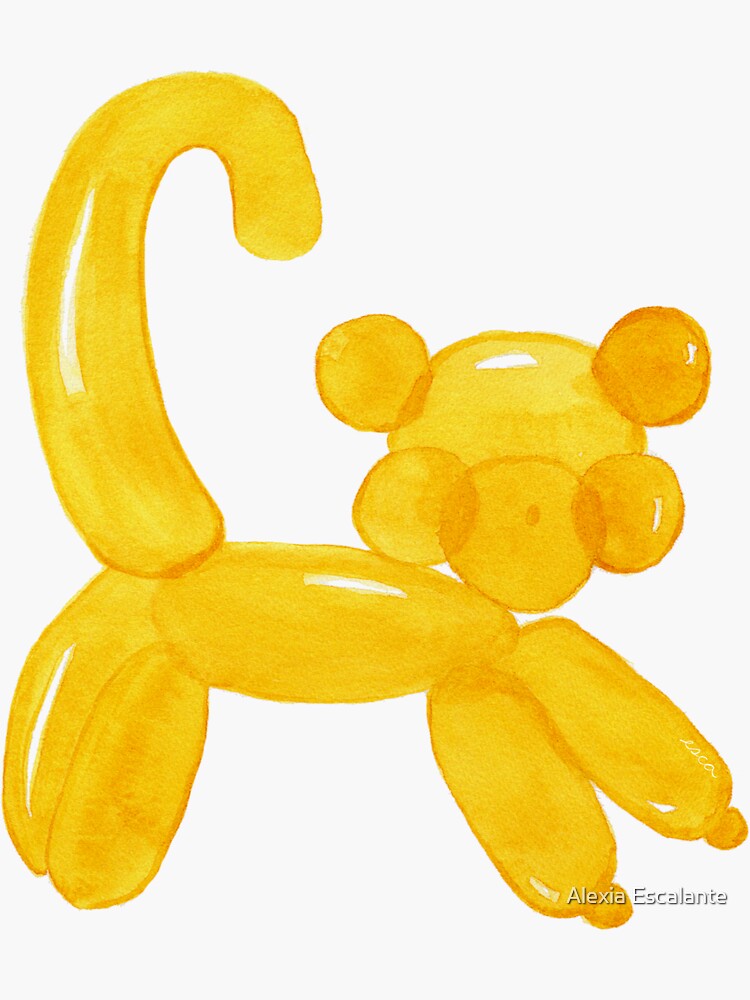 "Balloon Monkey " Sticker for Sale by aesca | Redbubble