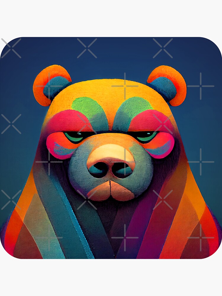 "Grumpy Bear" Sticker for Sale by 6handsdesign | Redbubble