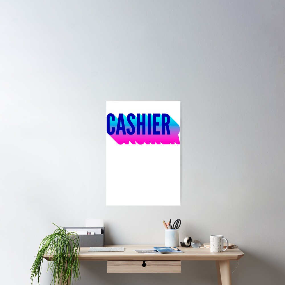 "Cashier With Long Gradient Shadow" Poster for Sale by SVPOD | Redbubble